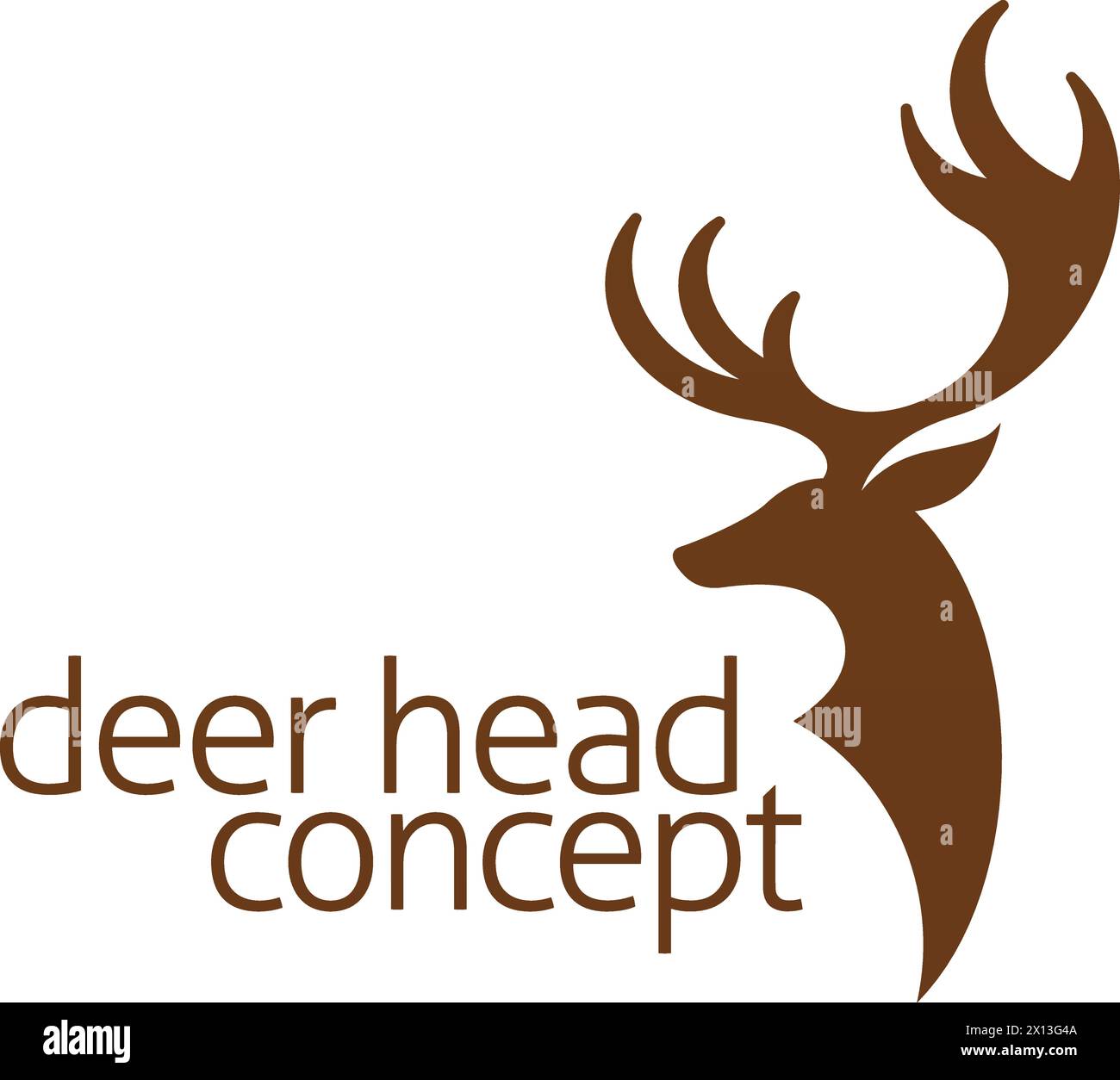 Deer Stag Buck Dear Animal Head Icon Mascot Design Stock Vector Image ...