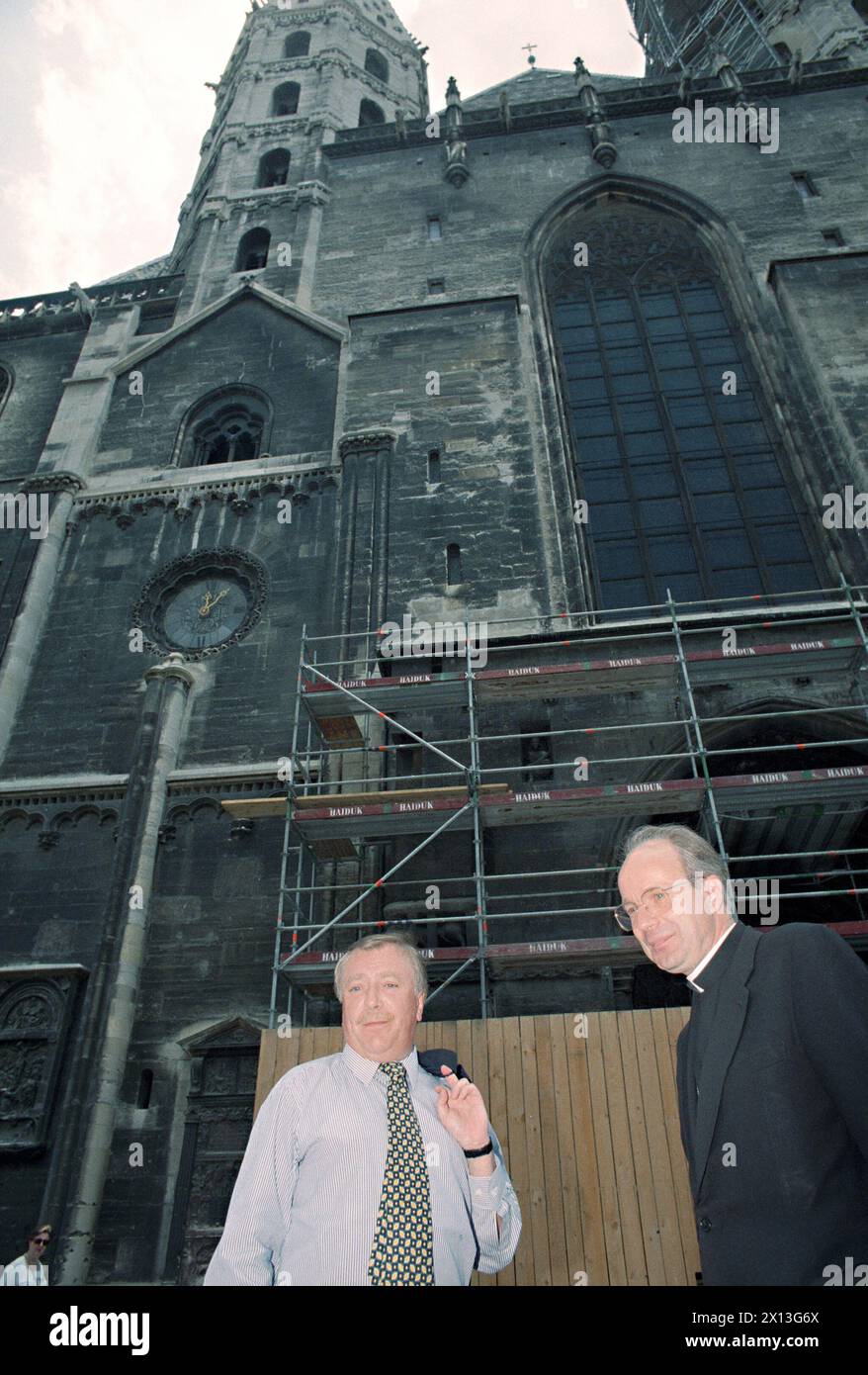 Vienna on July 12th 1995: At a press conference, archbishop Christoph ...