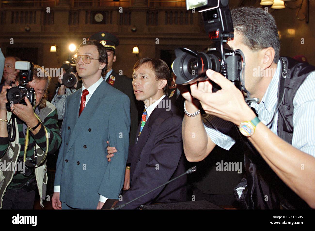 Beginning of the letter bomb trial in Vienna on September 11, 1995 ...