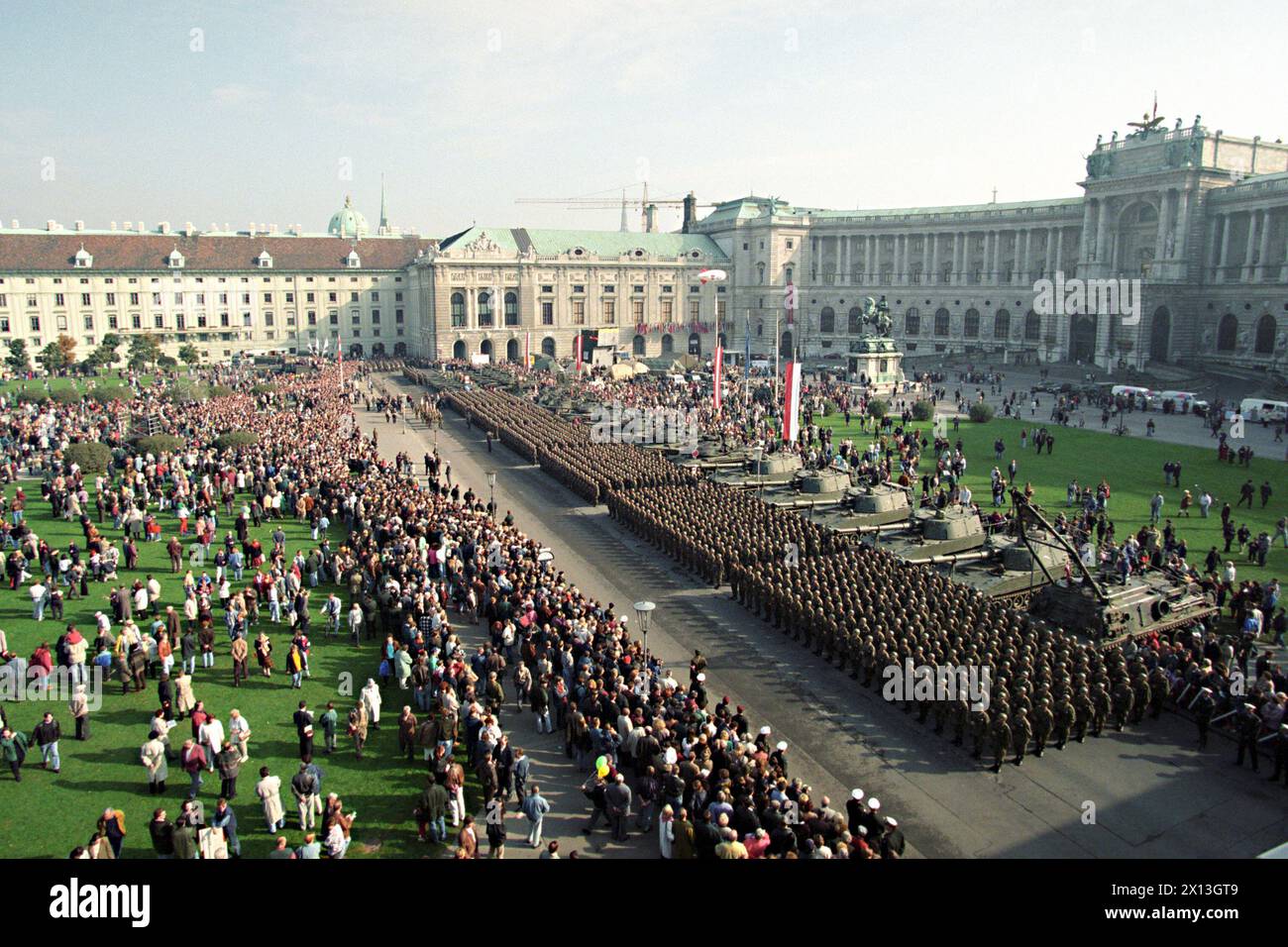 The military parade due to Austria's National Day on October 26th 1995 ...