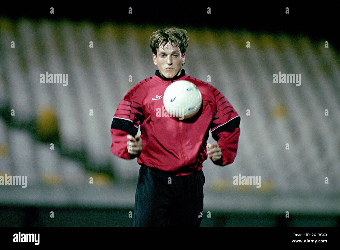 On 14 November 1995 the Austrian national football team trains in ...
