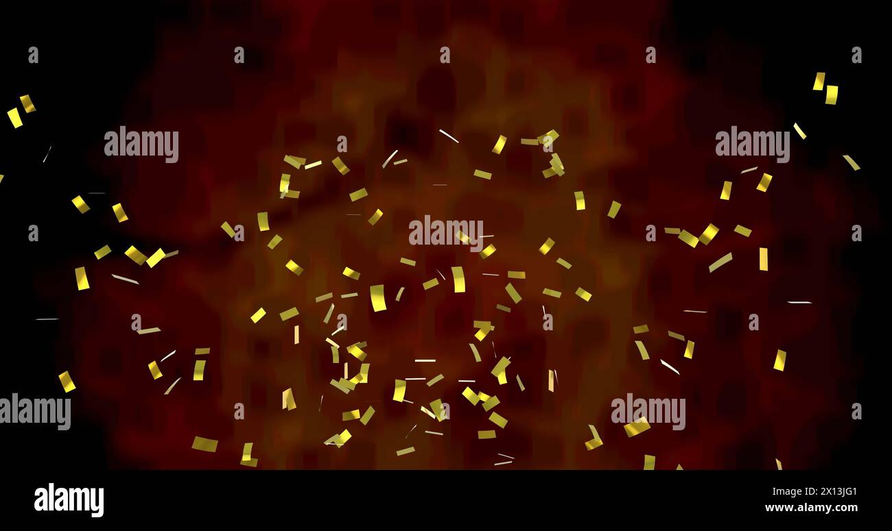 Gold confetti animation falling over hi-res stock photography and images - Alamy