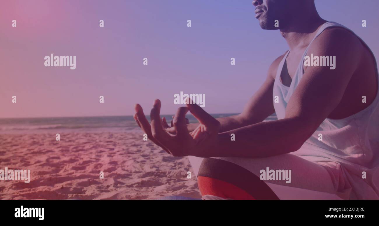 Man meditating nature hi-res stock photography and images - Alamy