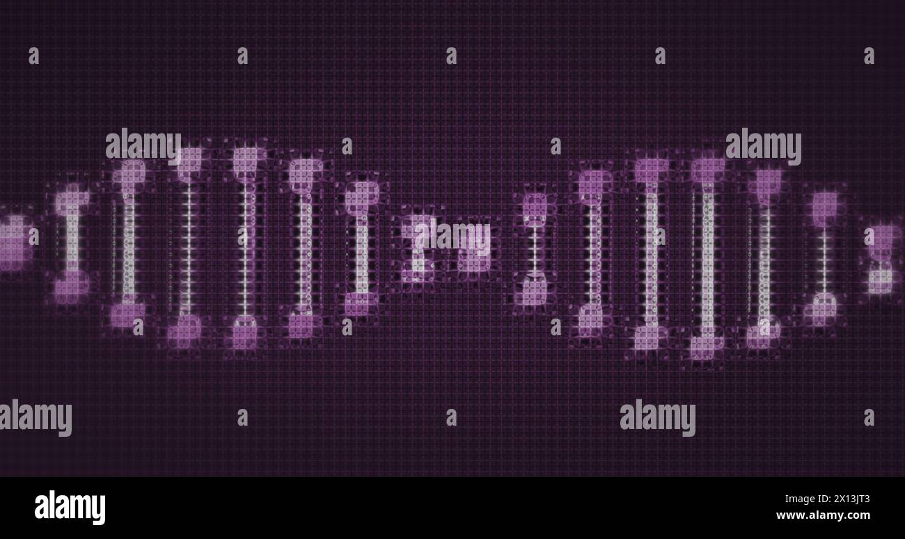 Image of dna strand on black background Stock Photo - Alamy