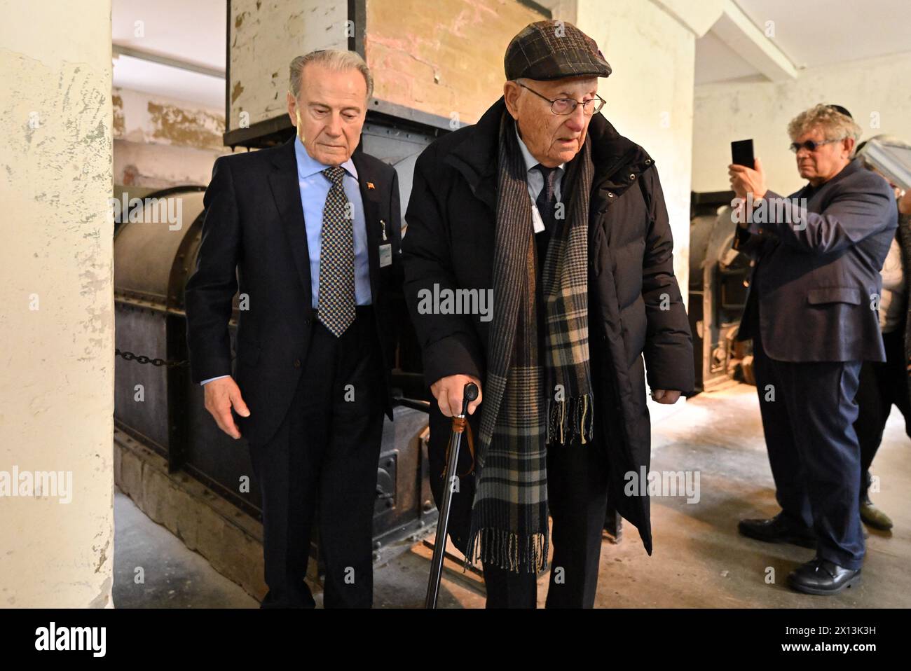 15 April 2024, Thuringia, Nordhausen: Jerry Wartski (l) and Albrecht ...