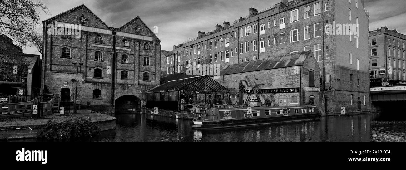 The Nottingham and Beeston Canal, Castle Wharf, Waterfront area of ...