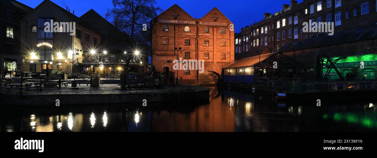 The Nottingham and Beeston Canal, Castle Wharf, Waterfront area of ...