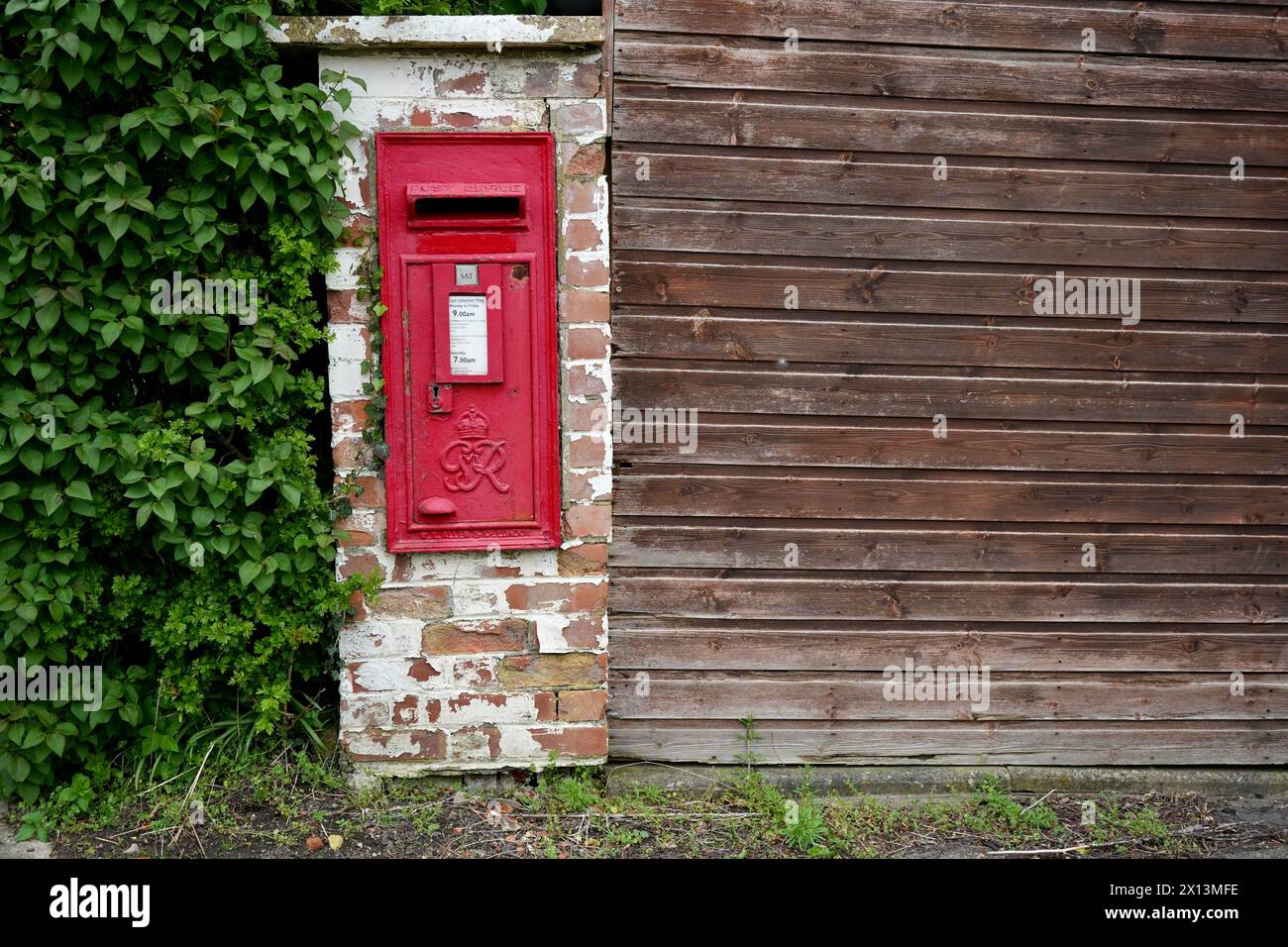 Vintage Red British post box from the reign of King George VI (1936 ...