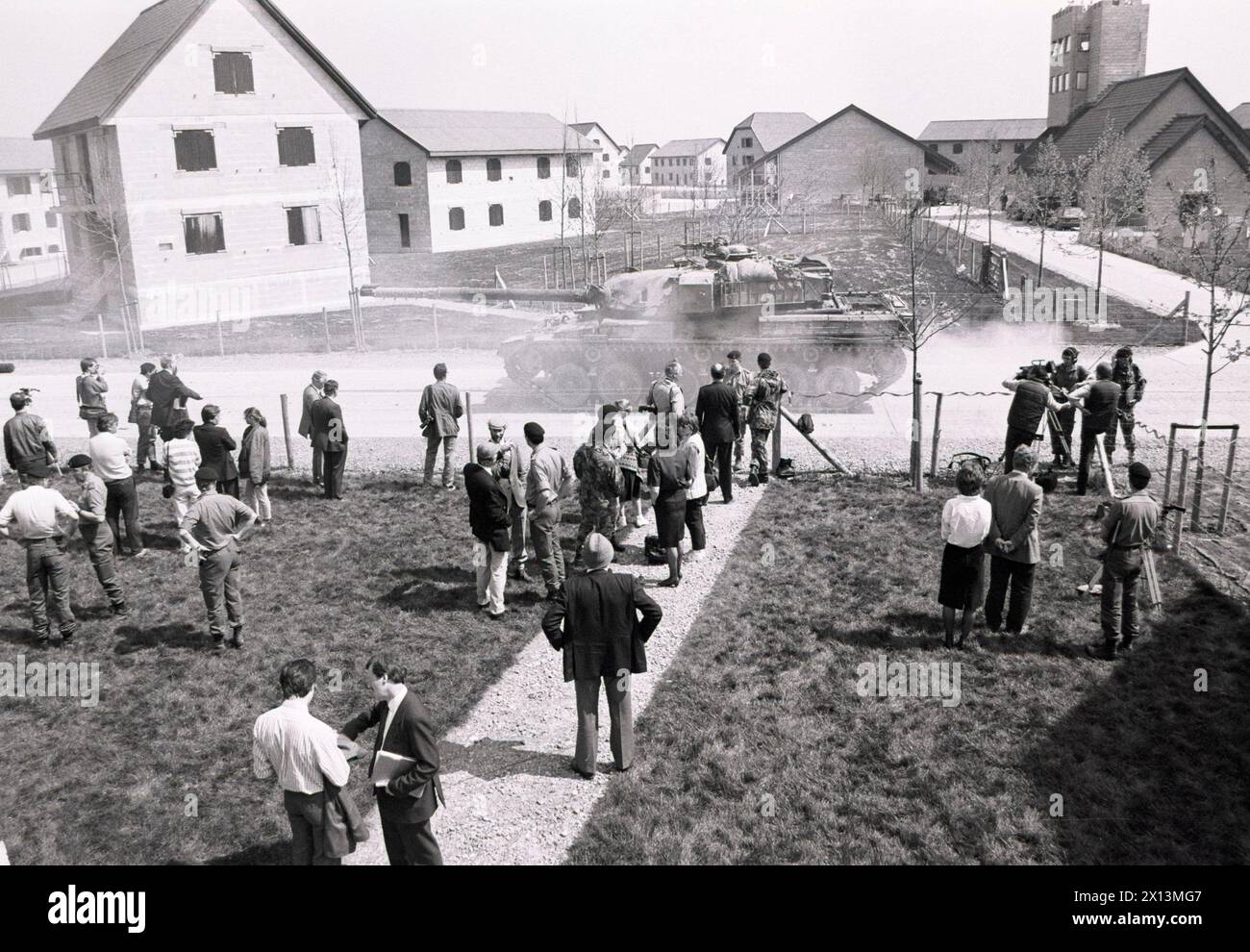 Press attend an army training exercise at Copehill Down, the purpose ...