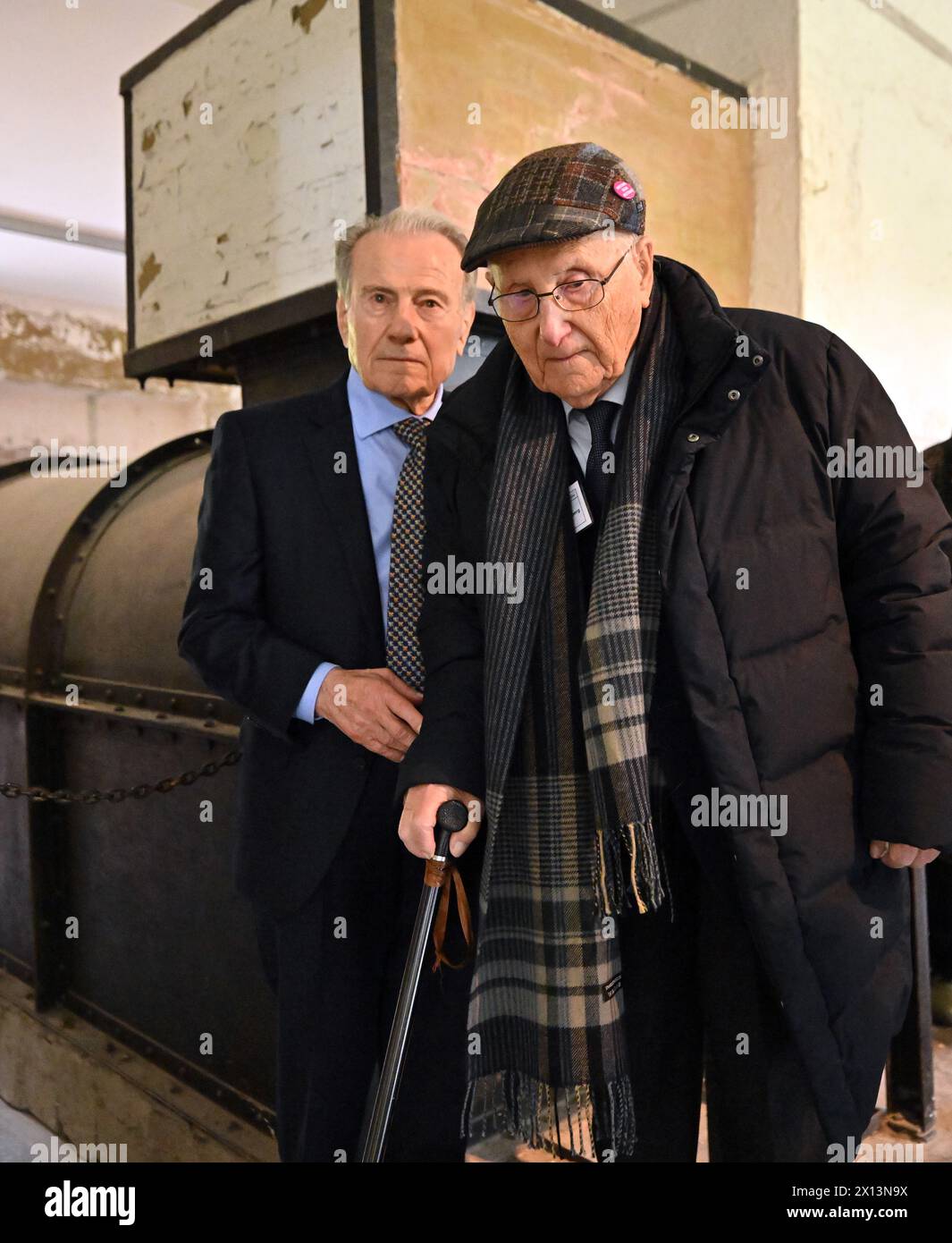 15 April 2024, Thuringia, Nordhausen: Jerry Wartski (l) and Albrecht ...