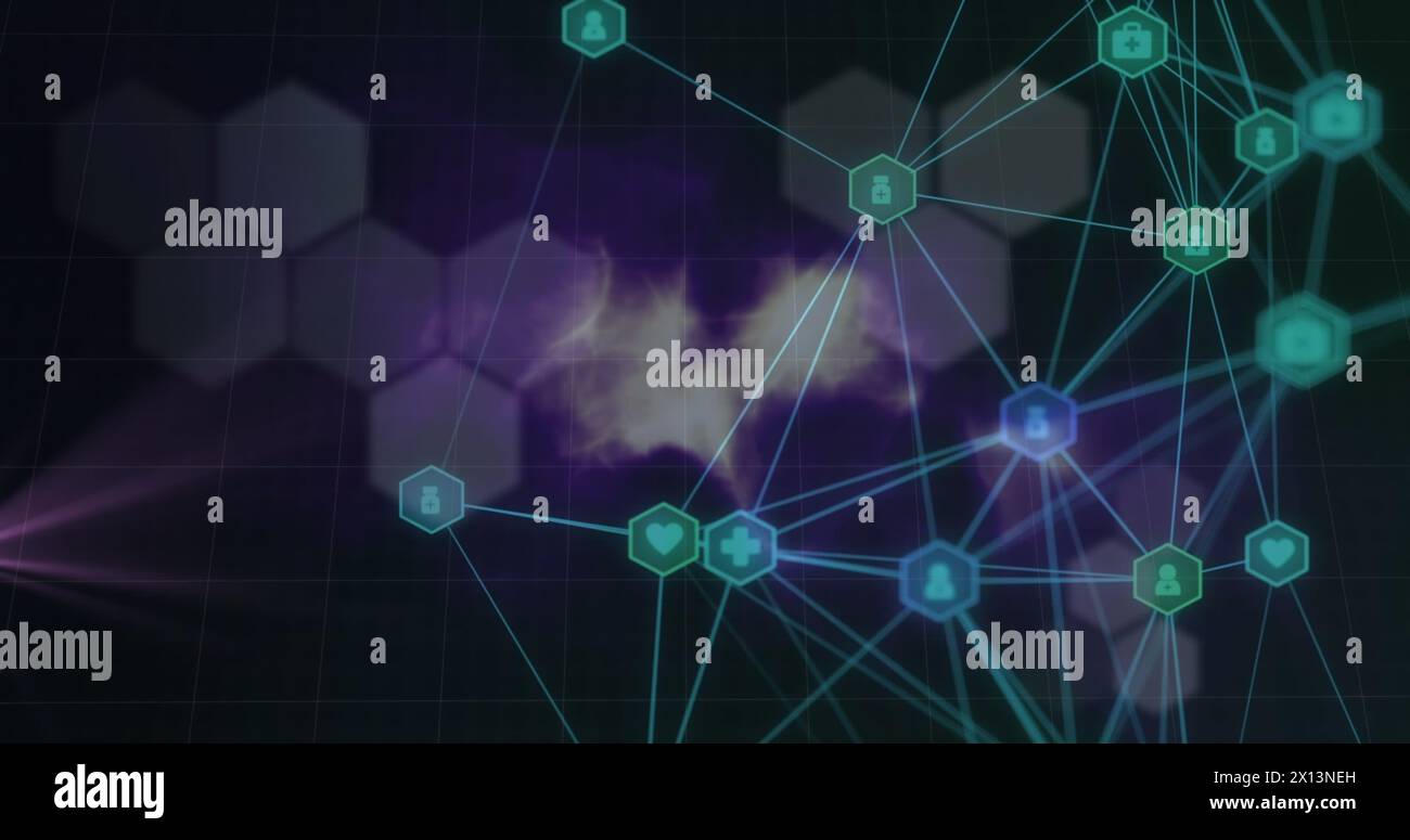 Animation digital interface network connections hi-res stock ...
