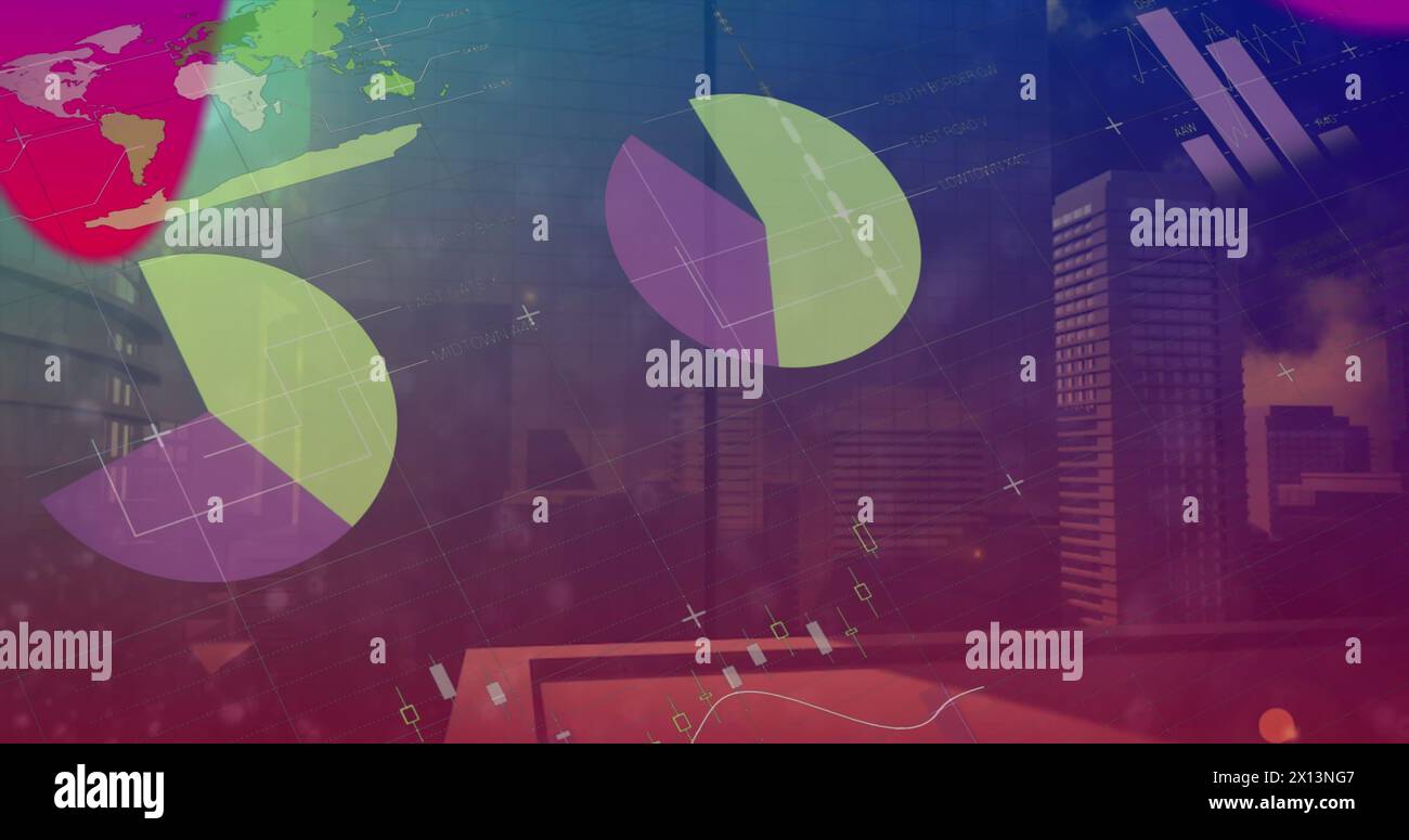 Image of statistical data processing over liquid abstract shapes ...