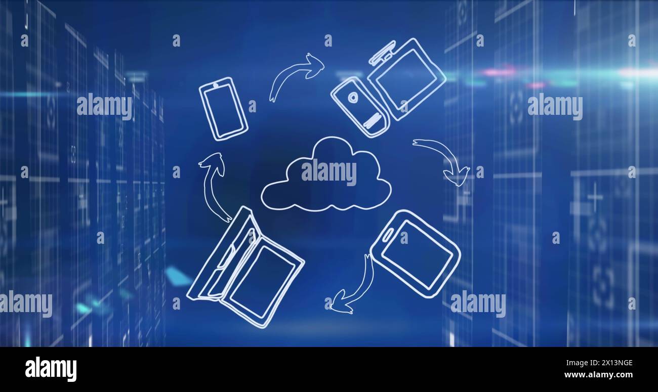 Image of online security padlock and data processing over computer circuit board Stock Photo - Alamy