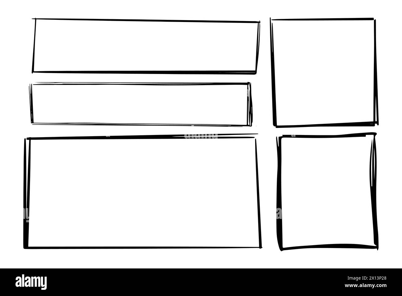 Rectangle frame cadre, edge grunge border, text box textured isolated ...