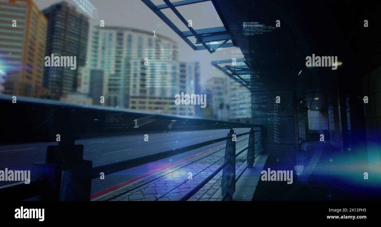 The image shows a stock market display with blue and green stock market ... The image shows a stock market display with blue and green stock market ...