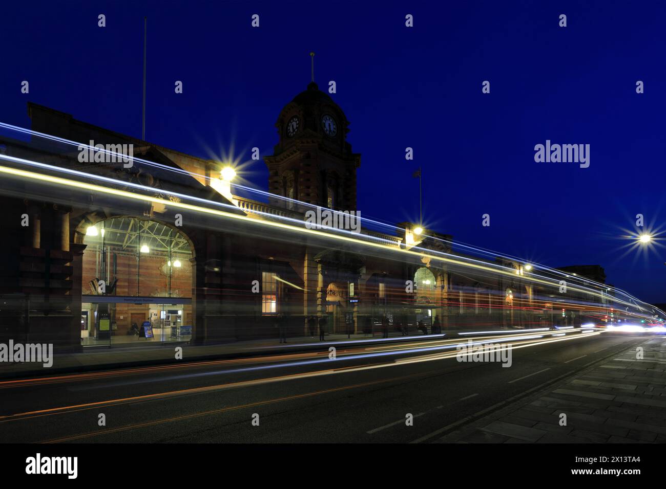 The Nottingham railway station building; Nottingham city centre ...