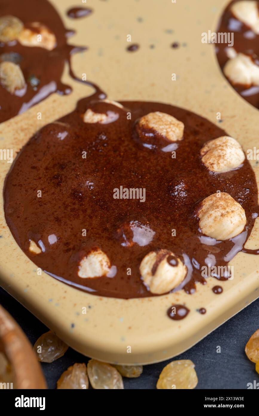 melted milk chocolate with nuts , cooking chocolate bars with milk hot ...