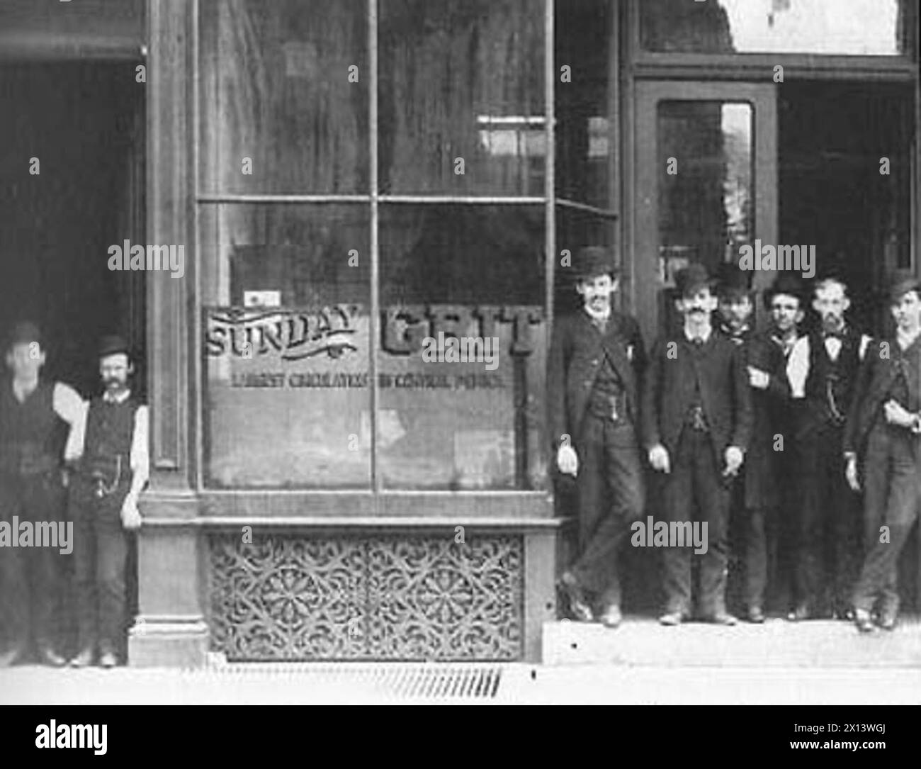 The Grit office as it looked in the 1890s Stock Photo - Alamy