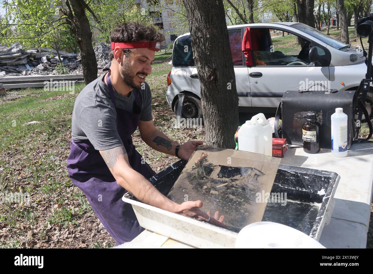 KHARKIV, UKRAINE - APRIL 13, 2024 - Italian photographer Alessandro ...