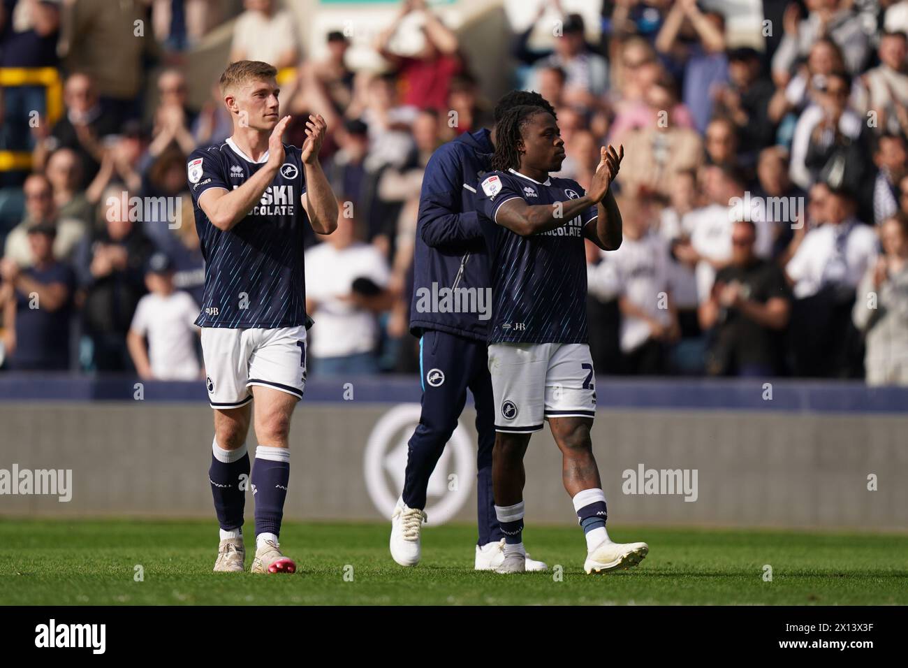 LONDON, ENGLAND - APRIL 13: Zian Flemming of Millwall and Michael ...