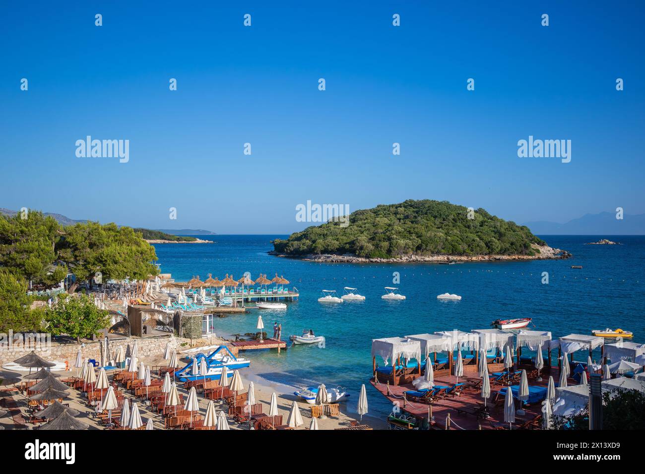 Beach Vacation in Sunny Southern Albania. Beautiful Day Scenery of ...