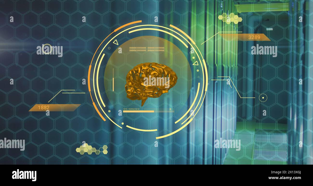 Animation digital brain scope scanning hi-res stock photography and images - Alamy