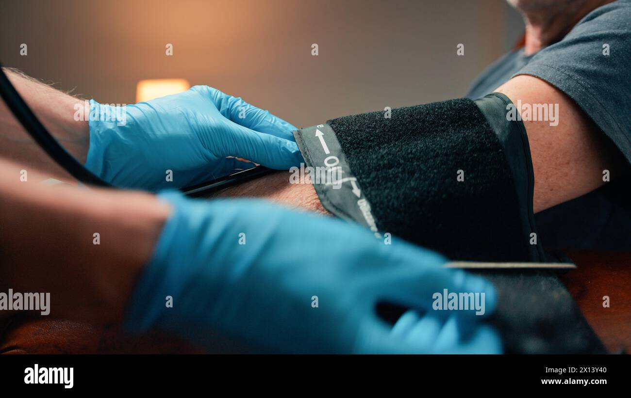 Blood Pressure check In The Arm Stock Photo - Alamy