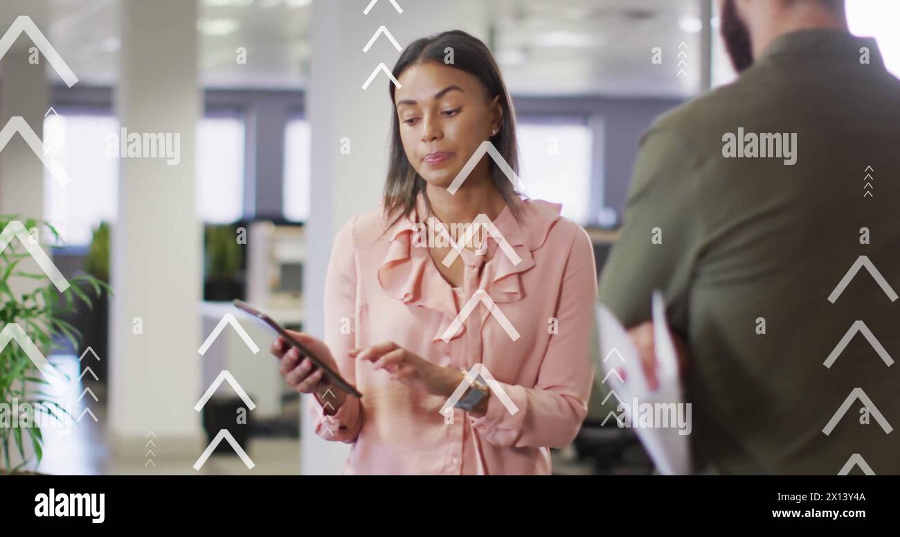 Animation arrows connections data processing hi-res stock photography ...