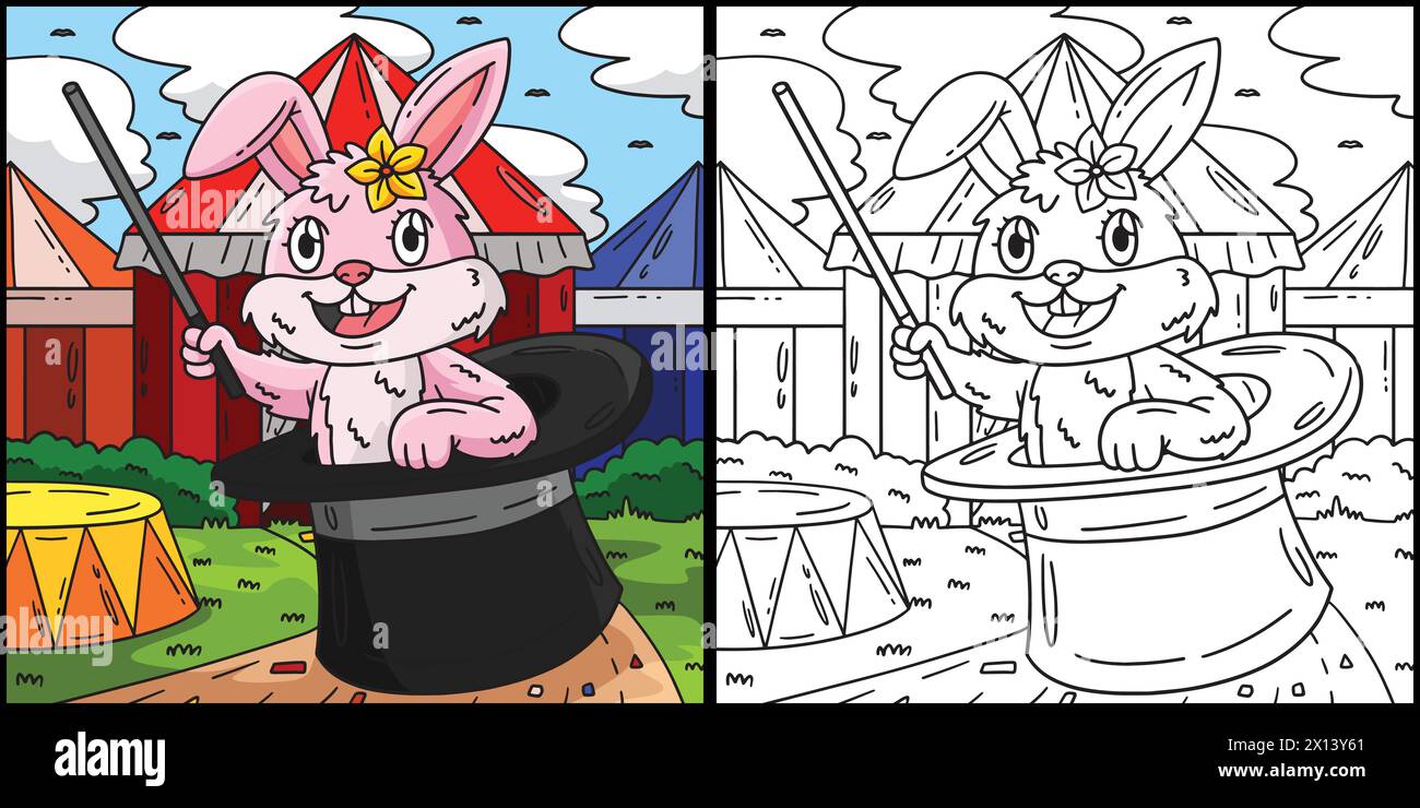 Magician hat colouring hi-res stock photography and images - Alamy