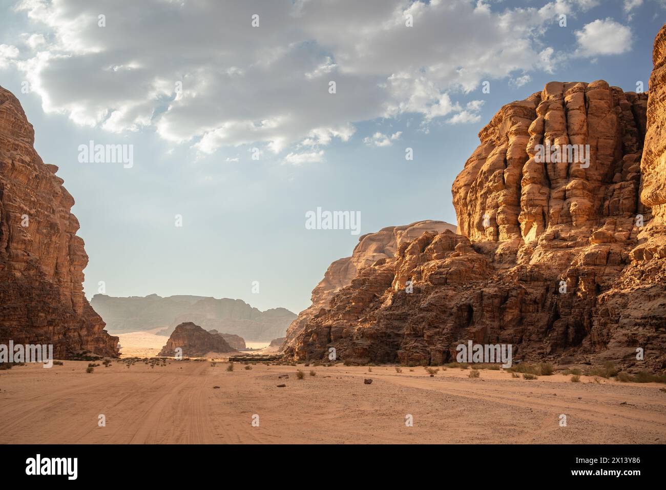 Beautiful Landscape of Wadi Rum in Southern Jordan. Outdoor Scene of ...