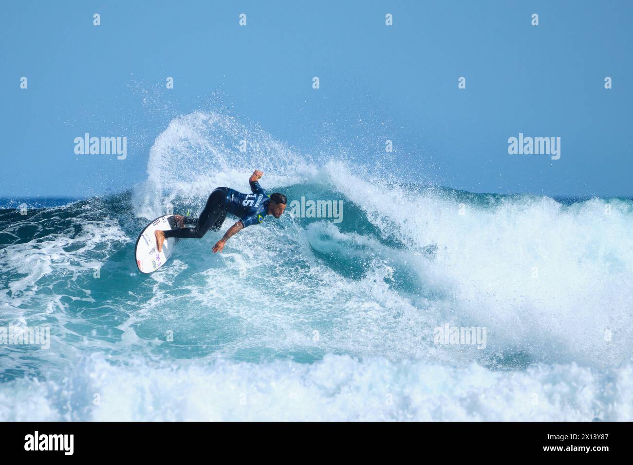 Brazilian professional surfer Italo Ferreira competing at the 2024 ...