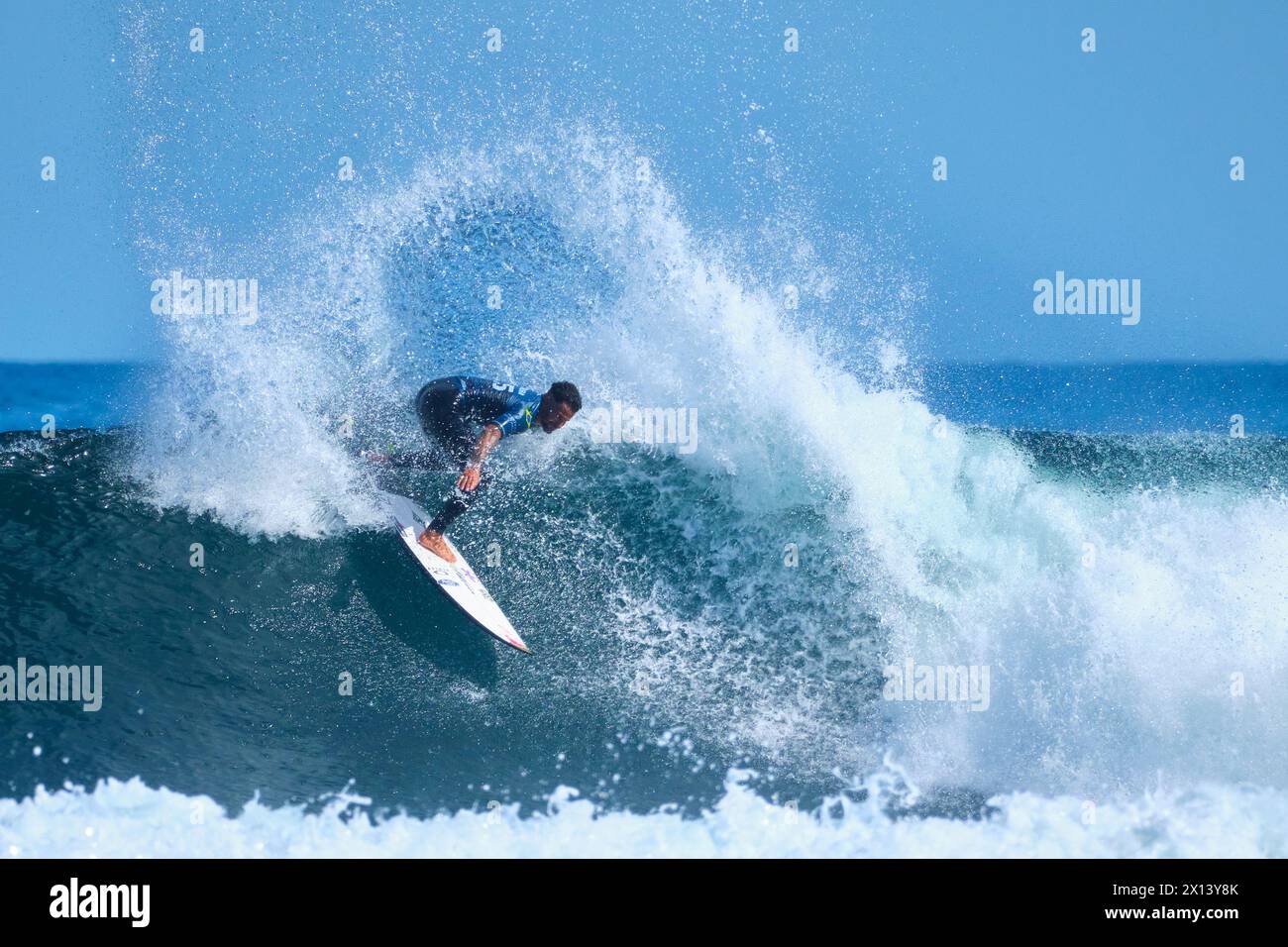 Brazilian professional surfer Italo Ferreira competing at the 2024 ...