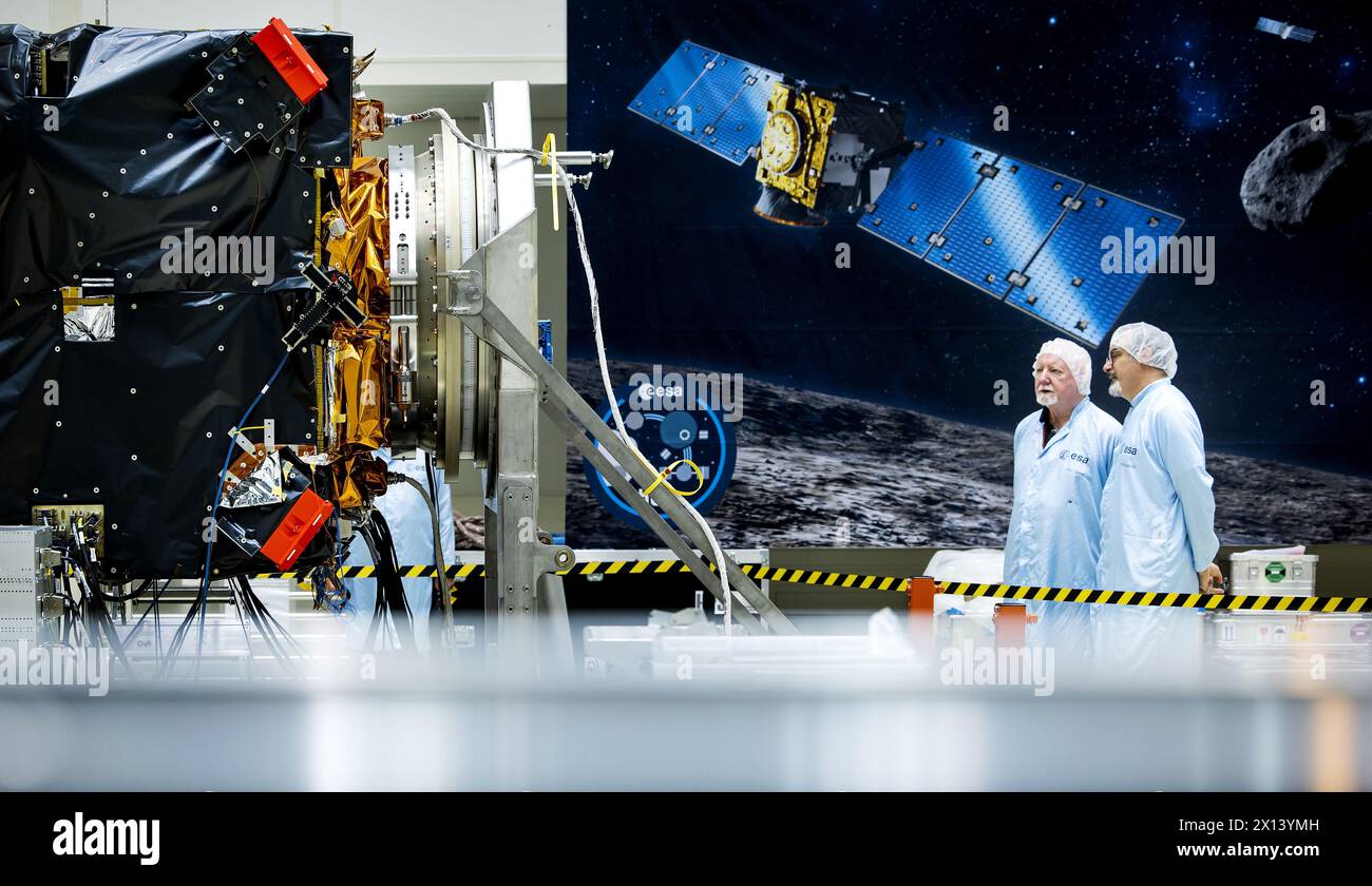 Noordwijk, Netherlands. 15th Apr, 2024. NOORDWIJK - The Hera spacecraft ...