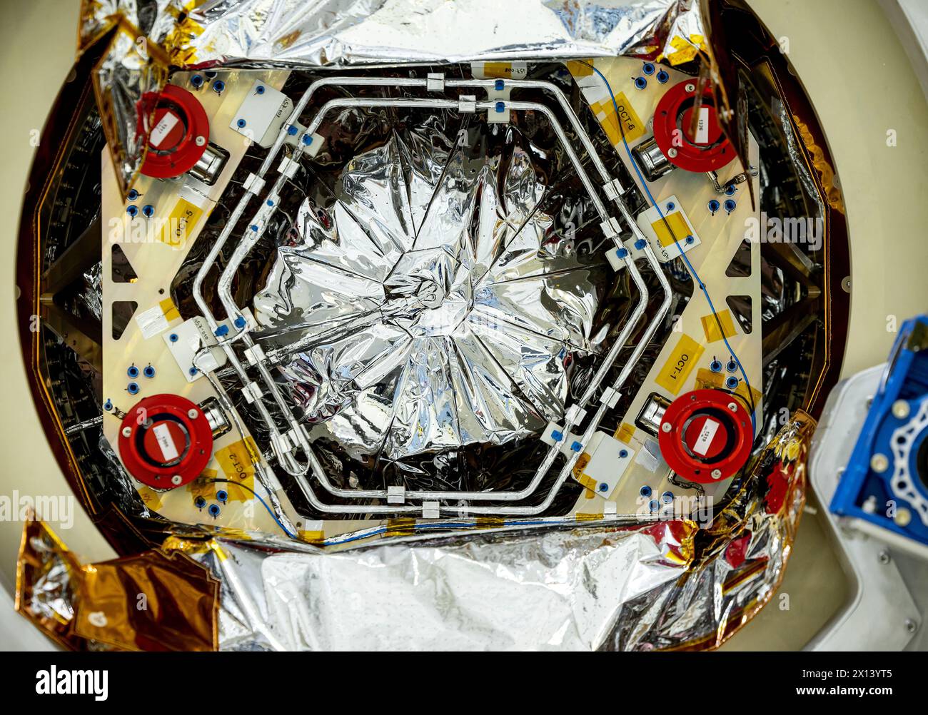 Noordwijk, Netherlands. 15th Apr, 2024. NOORDWIJK - The Hera spacecraft ...