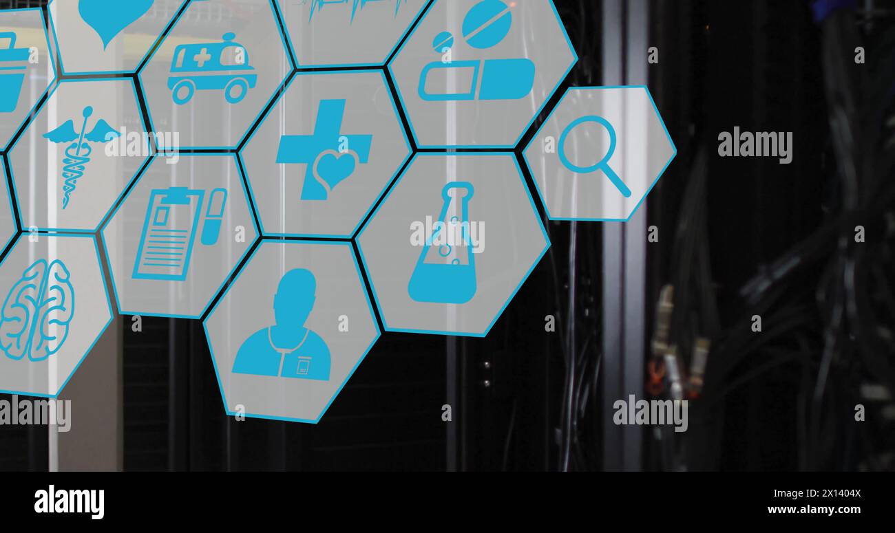 Animation globe network medical icons hi-res stock photography and ...