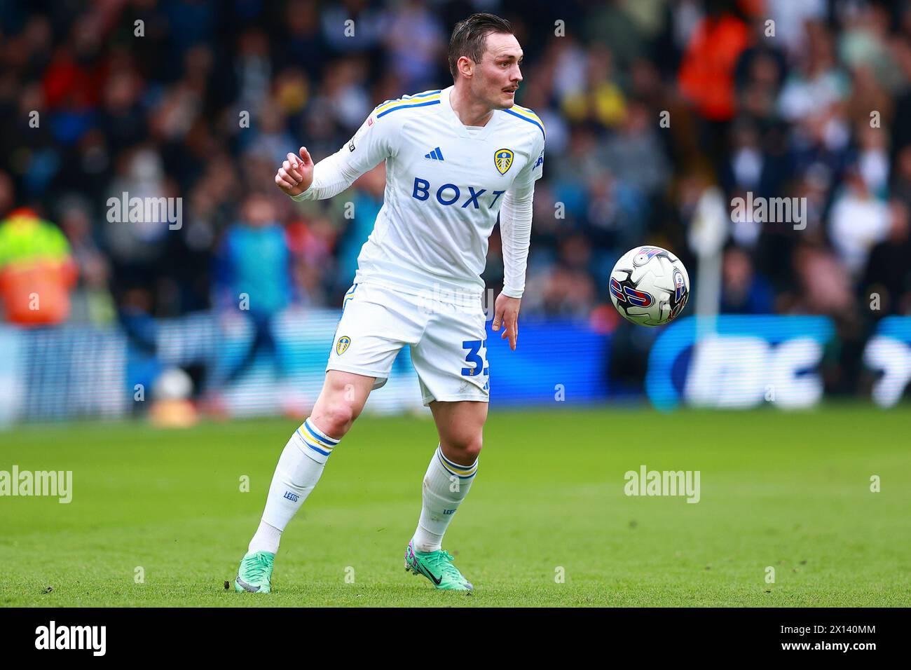 Leeds, UK. 13th Apr, 2024. Connor Roberts of Leeds United during the ...