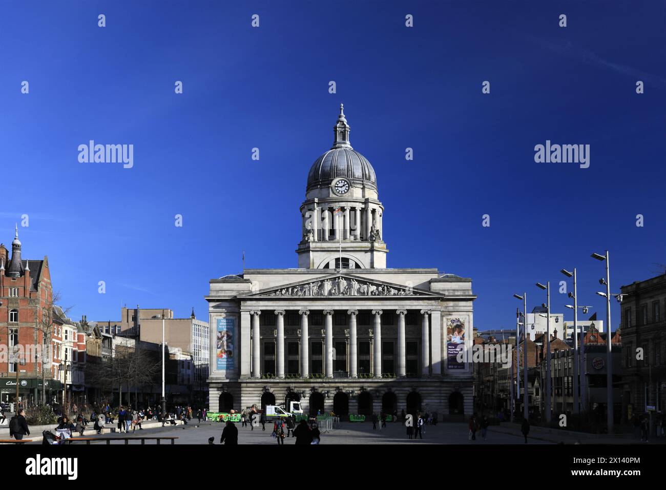The Council House building, Old Market Square, Nottingham city centre ...