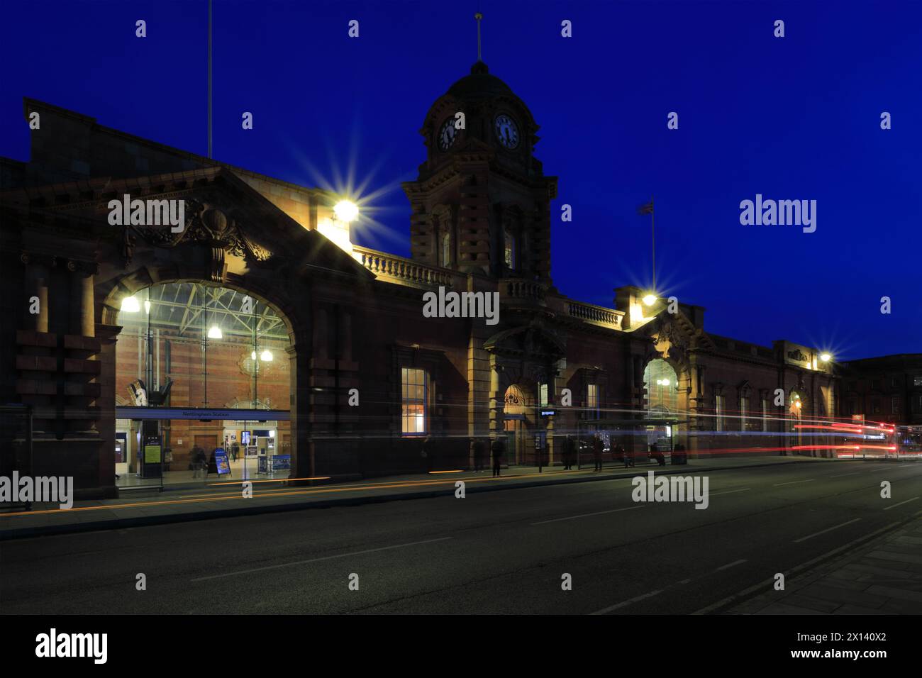 The Nottingham railway station building; Nottingham city centre ...