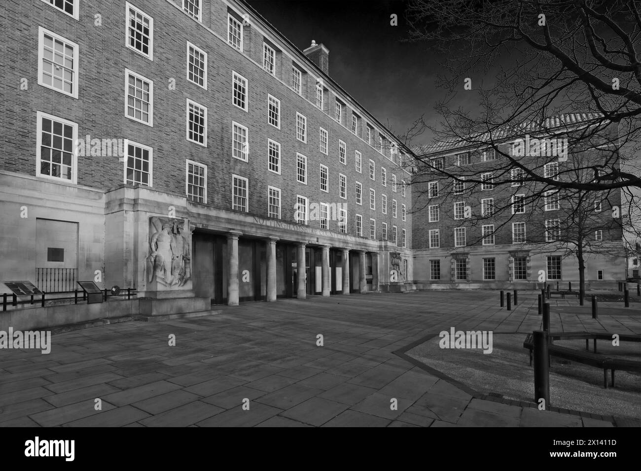 The Nottinghamshire County Hall building, Trent Bridge, Nottingham city ...