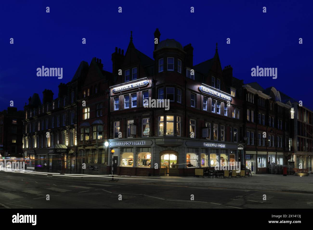 View of the Bentinck hotel, Nottingham city centre; Nottinghamshire ...
