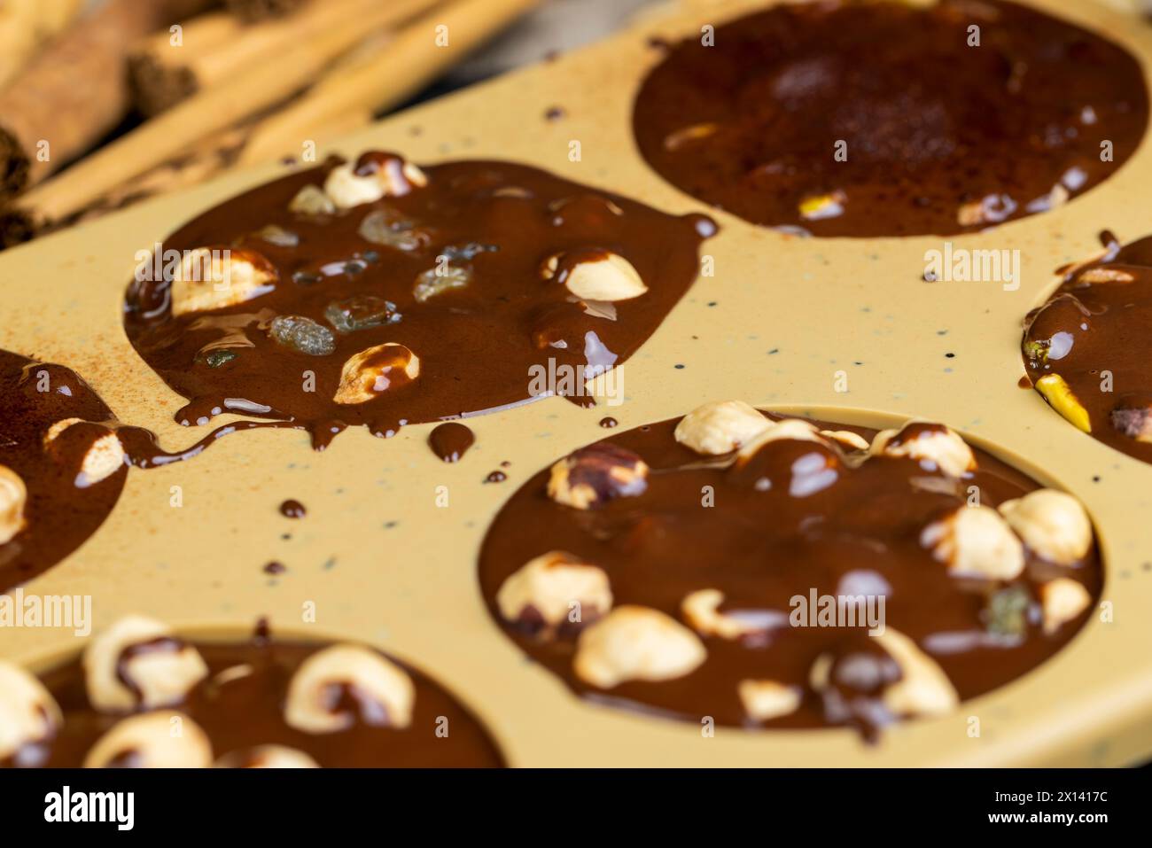 melted milk chocolate with nuts , cooking chocolate bars with milk hot ...