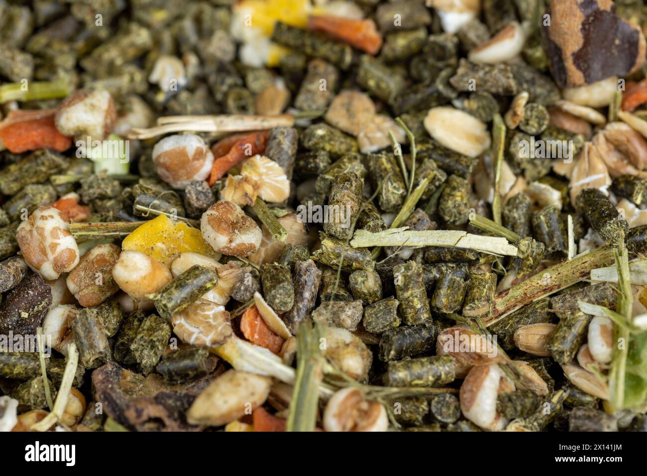 mixed cereals, grass, grain, corn for animals, combined pet food for ...