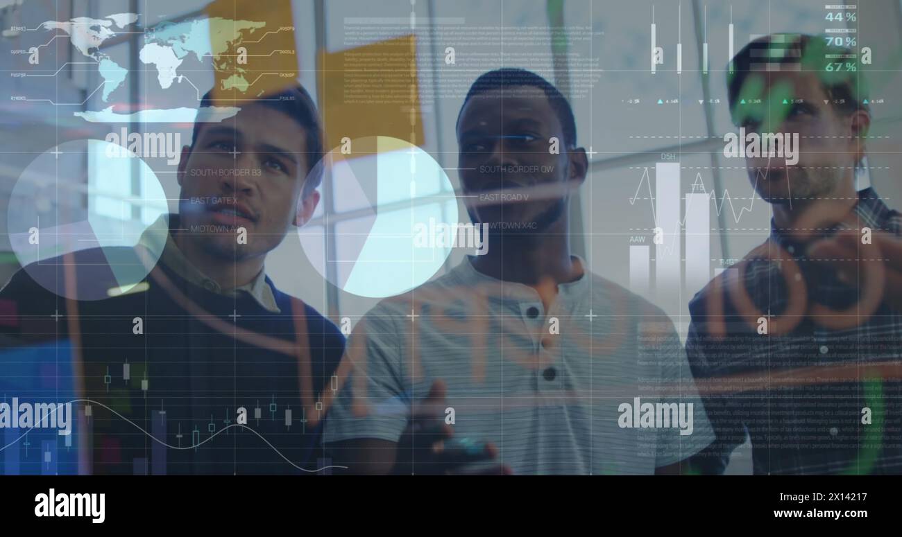 Statistical Data Processing Against Diverse Office Colleagues Discussing Together At Office