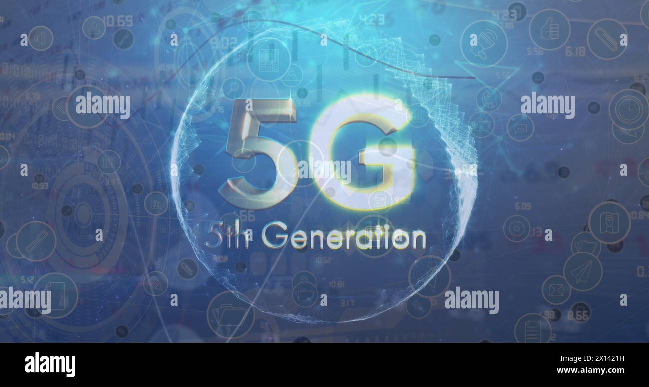 5g 5th generation text animation hi-res stock photography and images - Alamy
