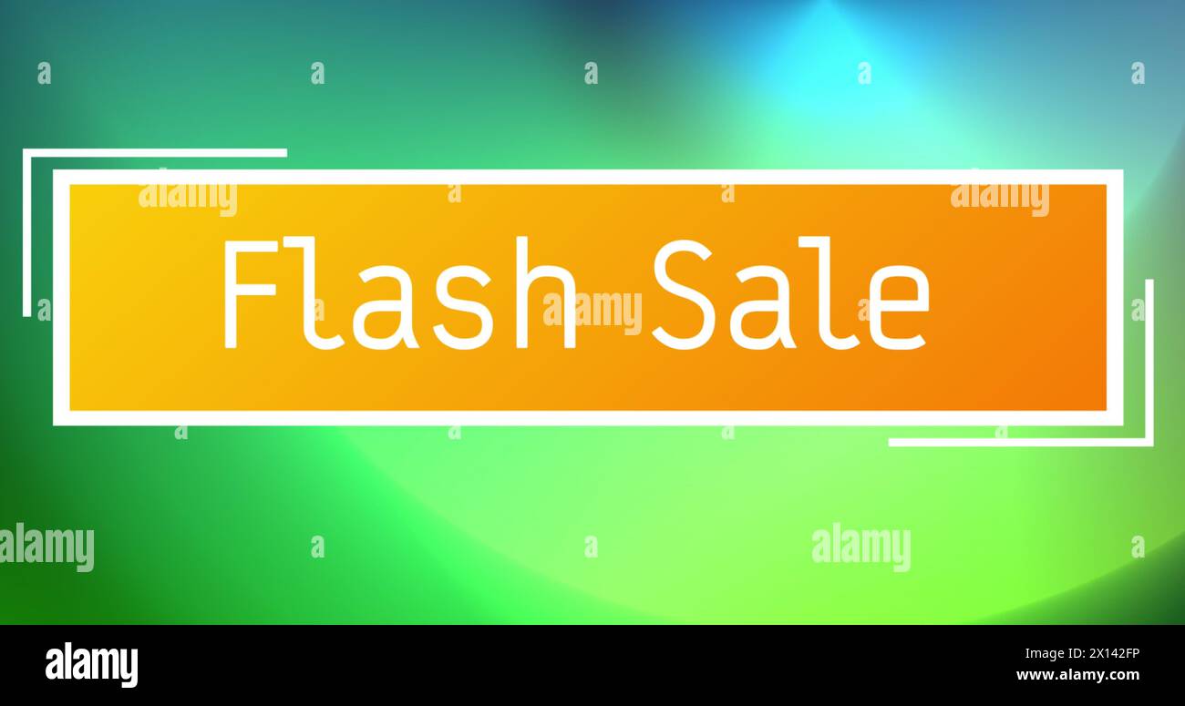 Image of flash sale text over shapes Stock Photo - Alamy