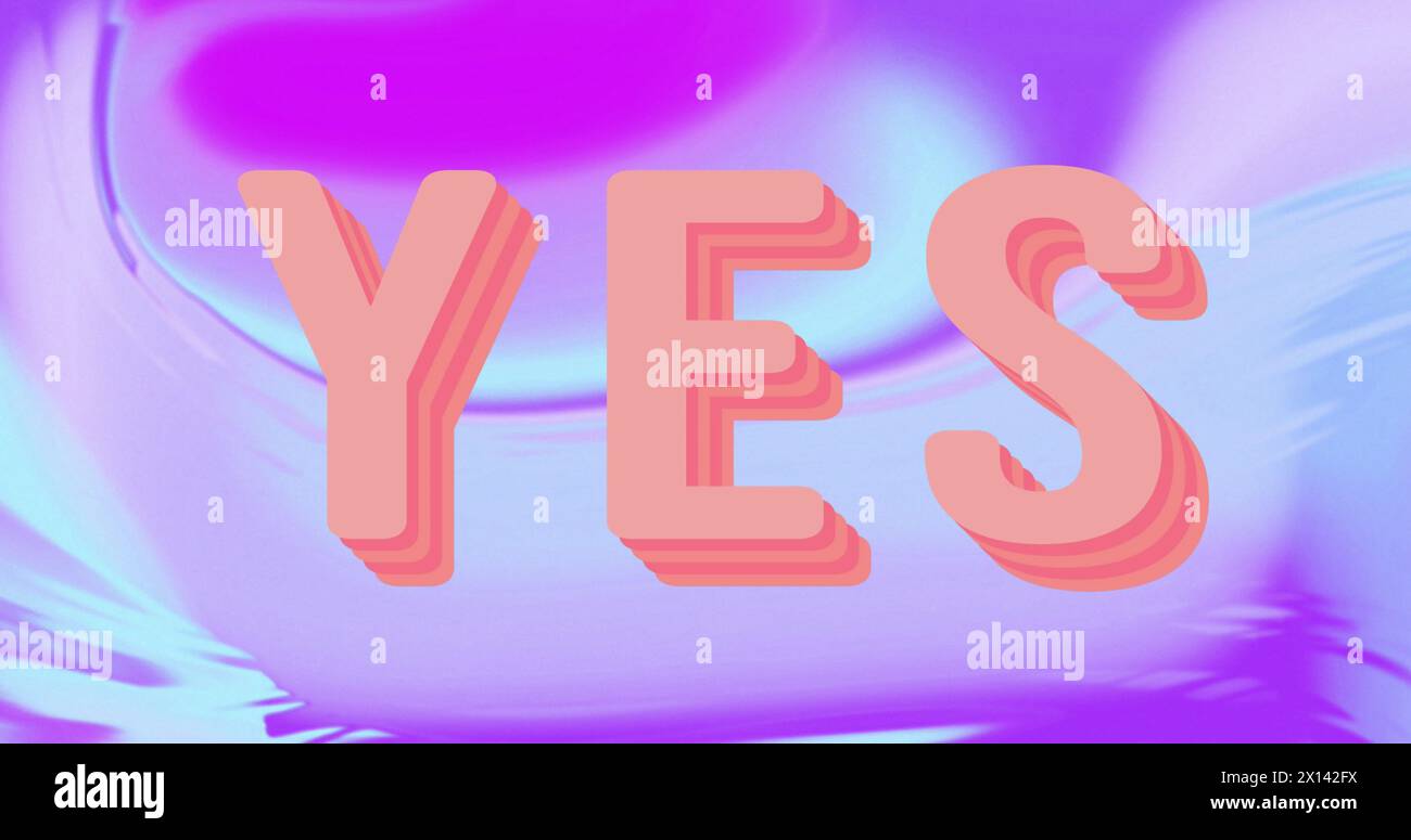 Image of yes text over shapes Stock Photo - Alamy