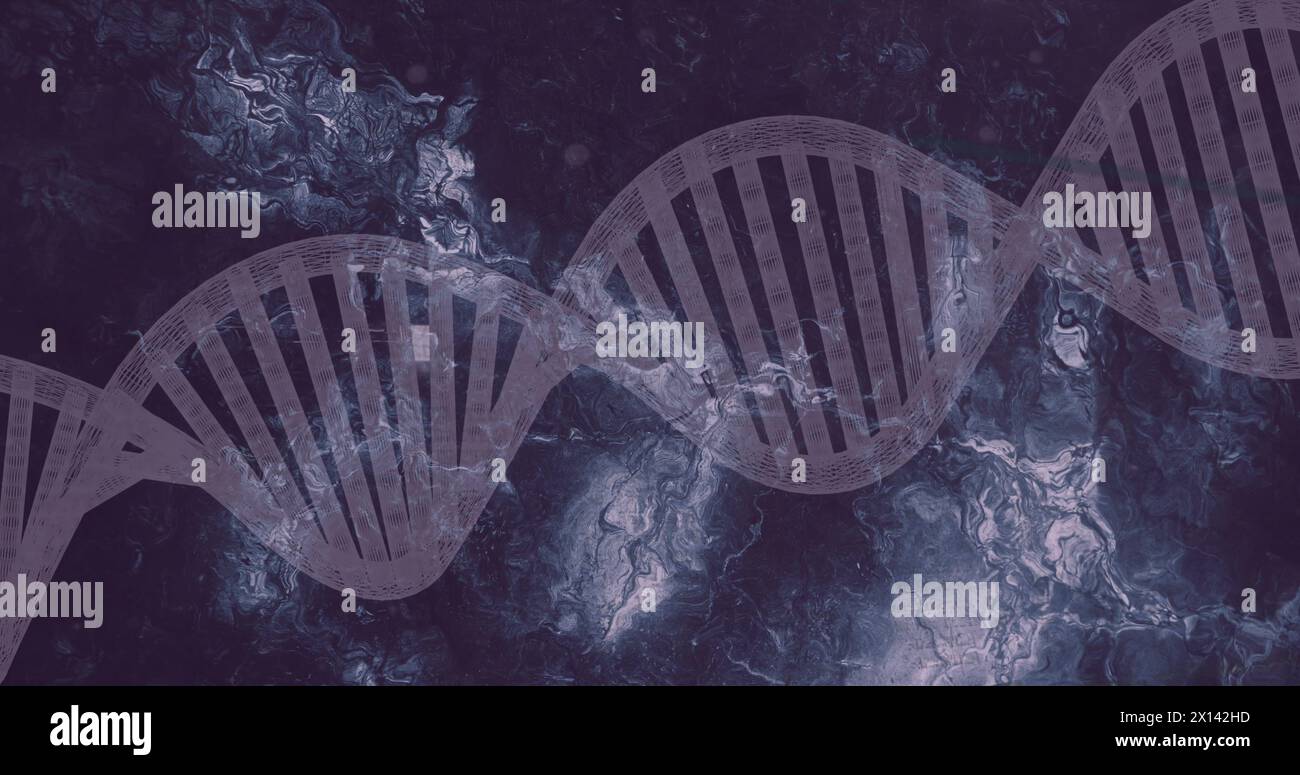 Image of dna strand with data processing Stock Photo - Alamy