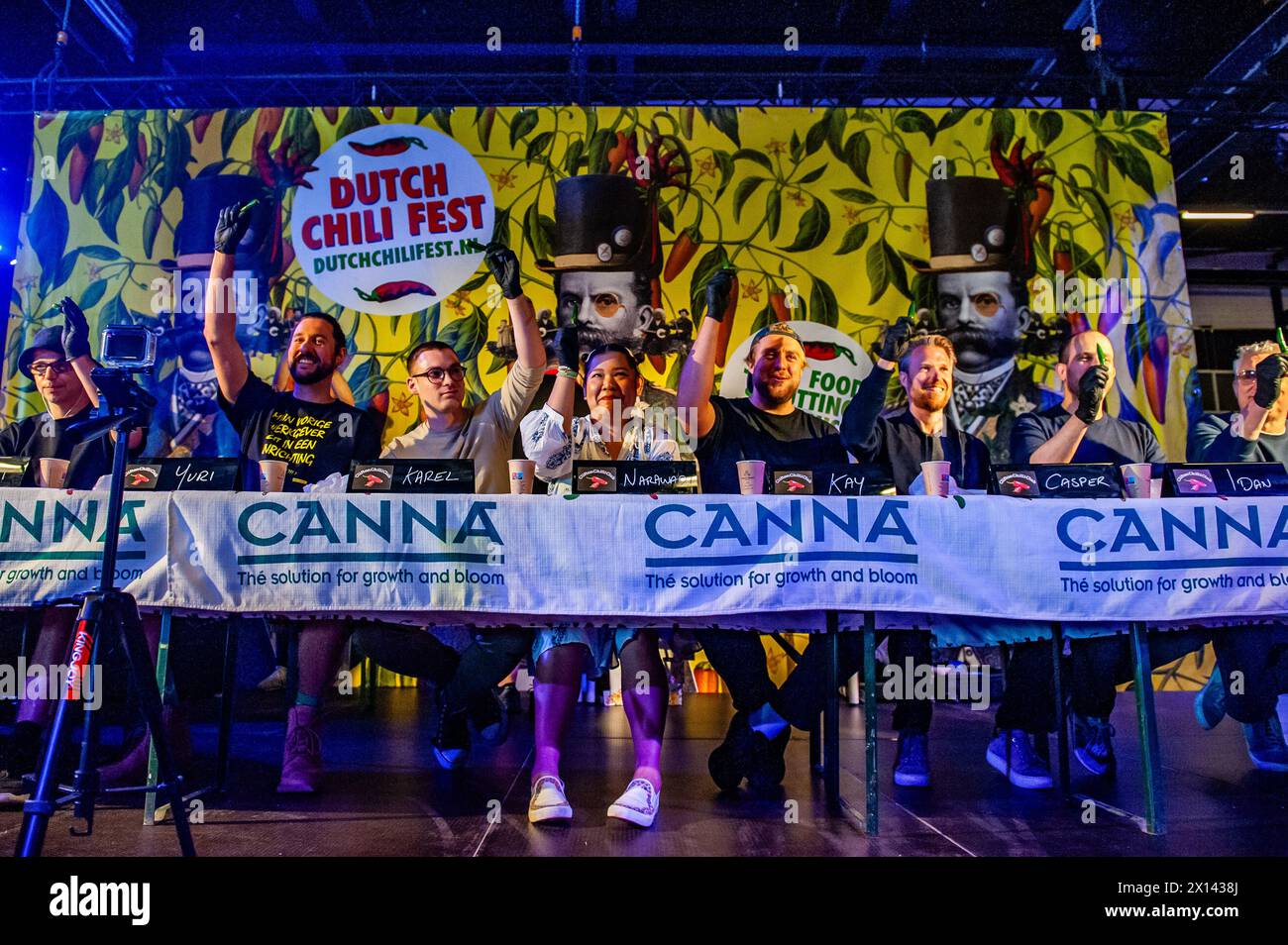 Eindhoven, Netherlands. 14th Apr, 2024. The participants are seen ...