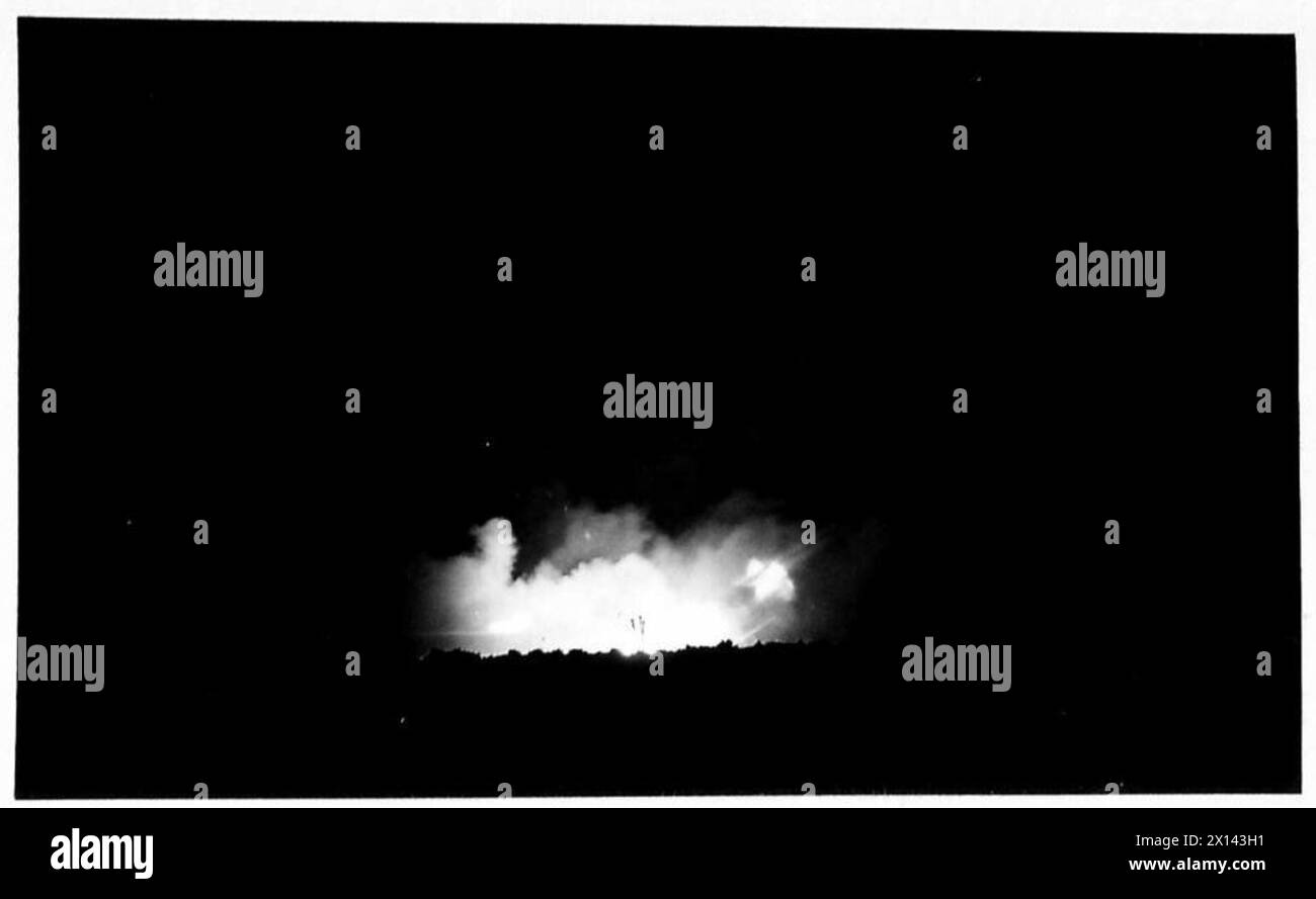 12 CORPS ATTACK - The Rocket firing British Army, 21st Army Group Stock ...