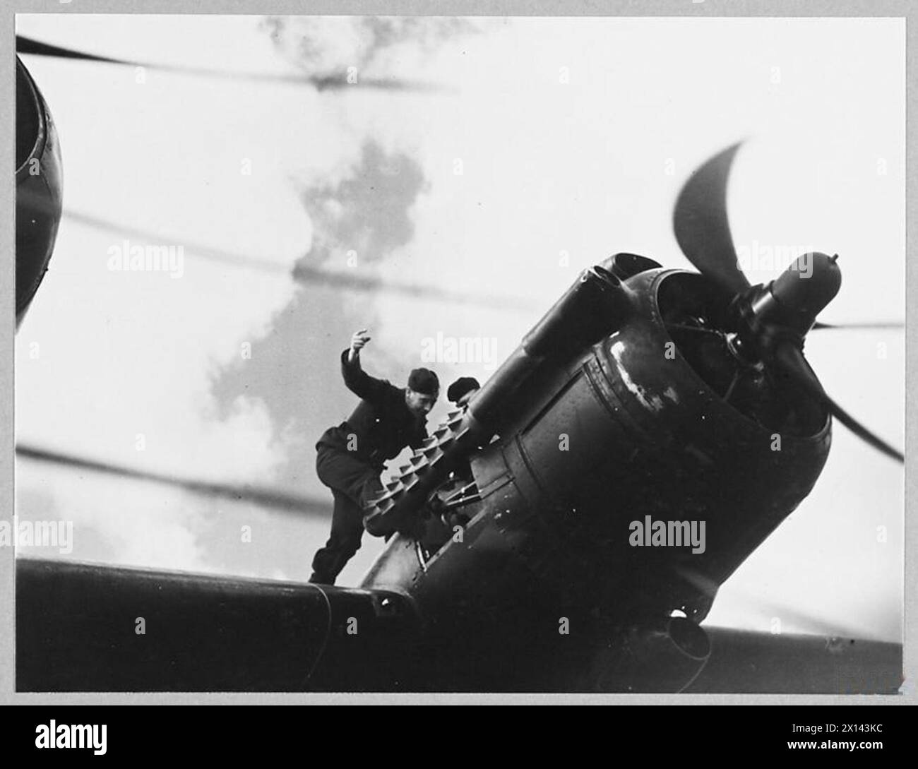 LAST MINUTE INSPECTIONS OF BOMBER ENGINES - The engines of every bomber ...
